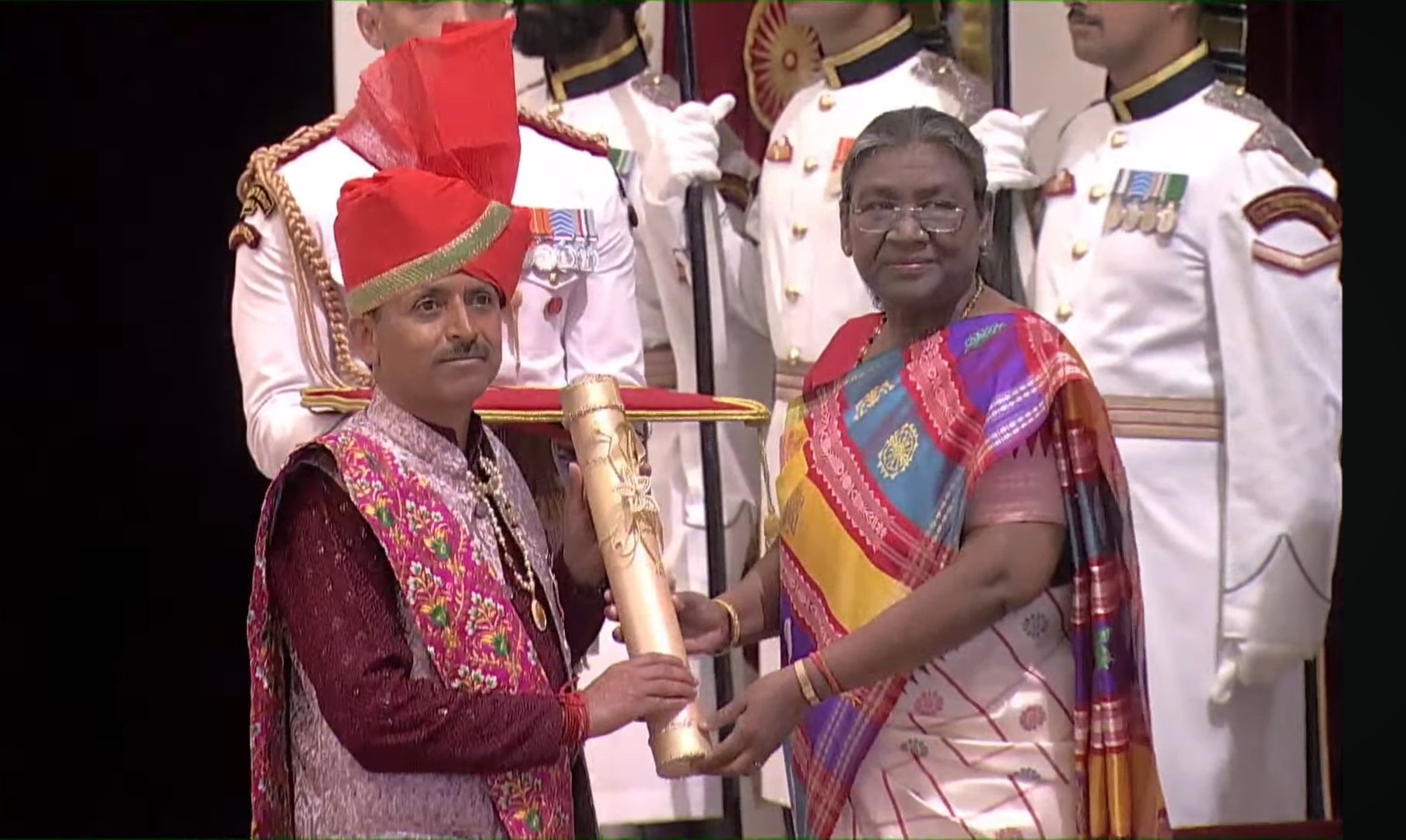 The President of India confers Padma Shri to Shri Romalo Ram of Jammu ...