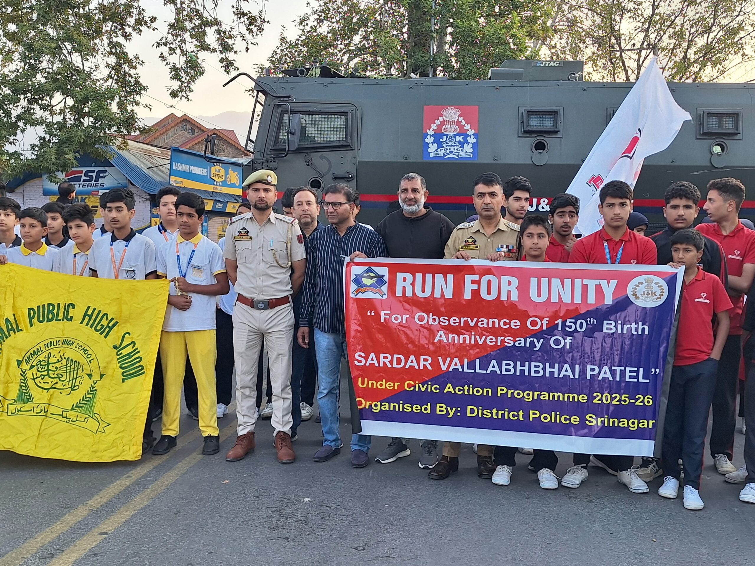 Srinagar Police Organizes "Run for Unity" to Commemorate 150th Birth Anniversary of Sardar ...